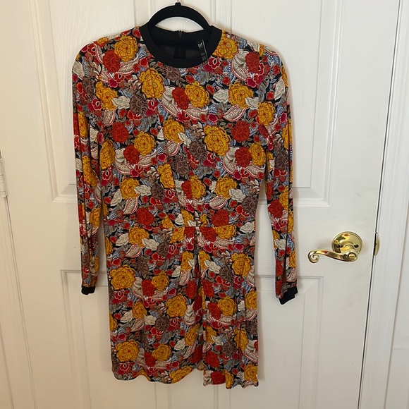 Zara | Dresses | Zara Trf Collection Floral Long Sleeve Dress | Poshmark